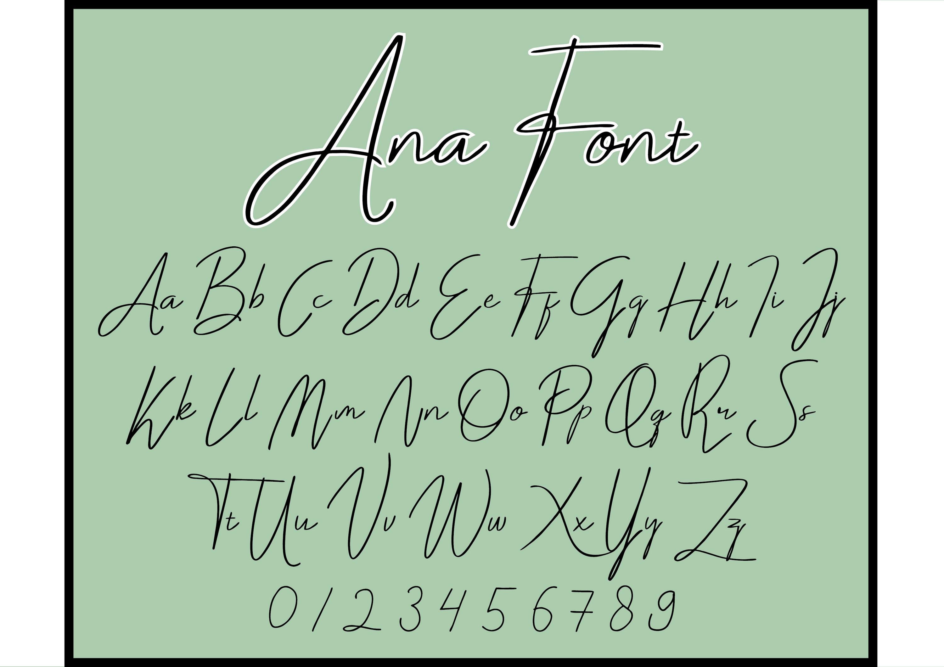 Ana Font, Handwritten Font, Script Fonts, Cursive Font SVG, SVG Fonts ...