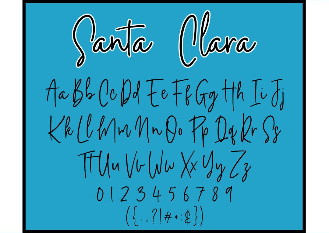 Santa Clara Font, Calligraphy Font SVG, Fonts for Canva, Wedding Fonts, Handwritten Font SVG ...