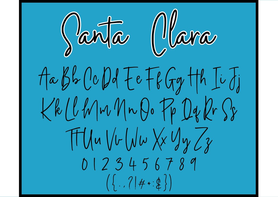 Santa Clara Font, Calligraphy Font SVG, Fonts for Canva, Wedding Fonts ...