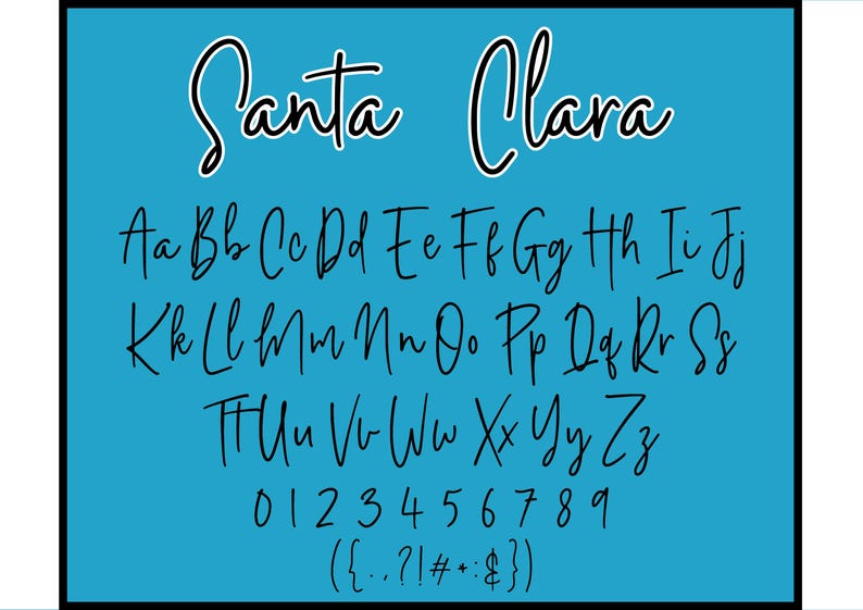 Santa Clara Font, Calligraphy Font SVG, Fonts for Canva, Wedding Fonts ...