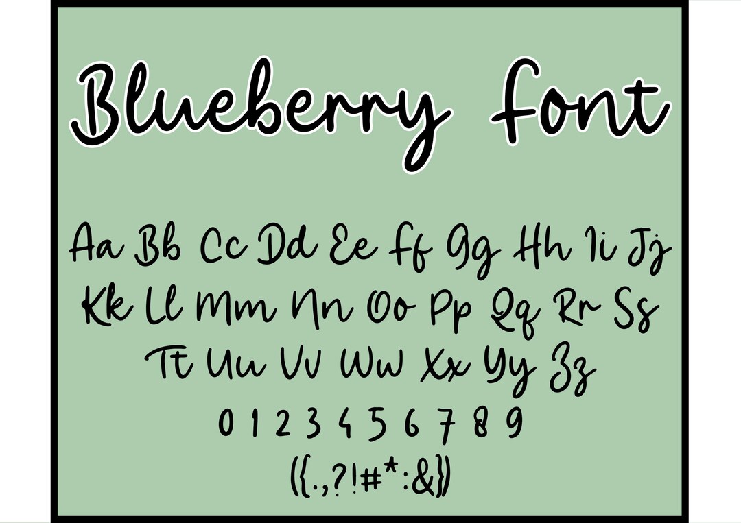 Blueberry Font, Calligraphy Font SVG, Fonts for Canva, Wedding Fonts ...