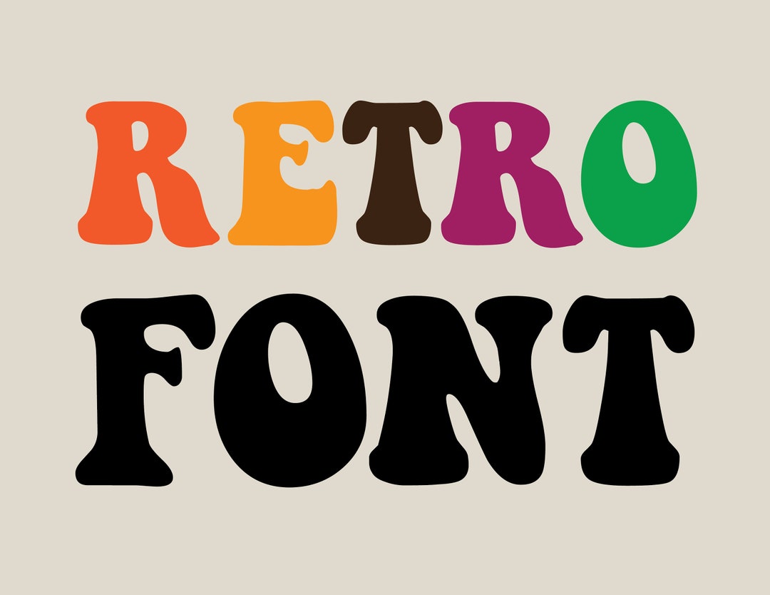 RETRO FONT SVG, Instant Download, Vintage Font Svg, Retro Cricut, Font ...