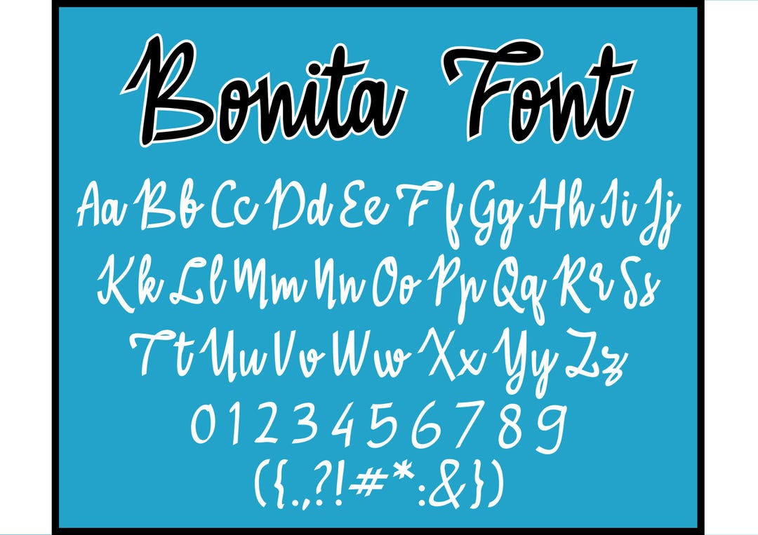 Bonita Font, Font Bundle, Cursive Font Bundle, Script Fonts, Canva Font, Commercial Fonts ...