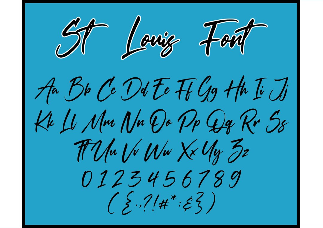 St. Louis Font, Handwritten Font, Script Fonts, Cursive Font SVG, SVG ...