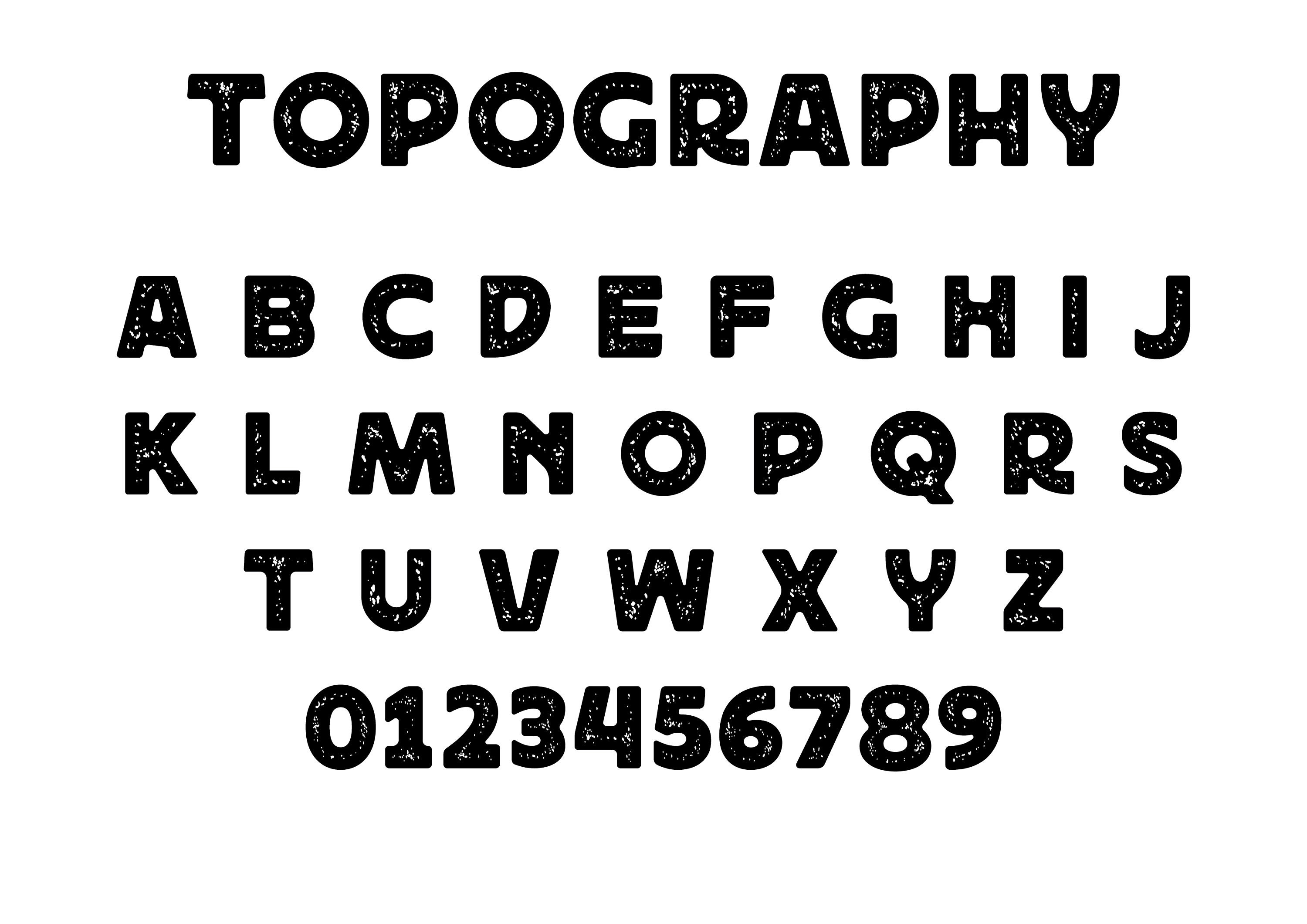 TOPOGRAPHY - Alphabet Graphics, Topography Alphabet SVG, SVG Letters ...