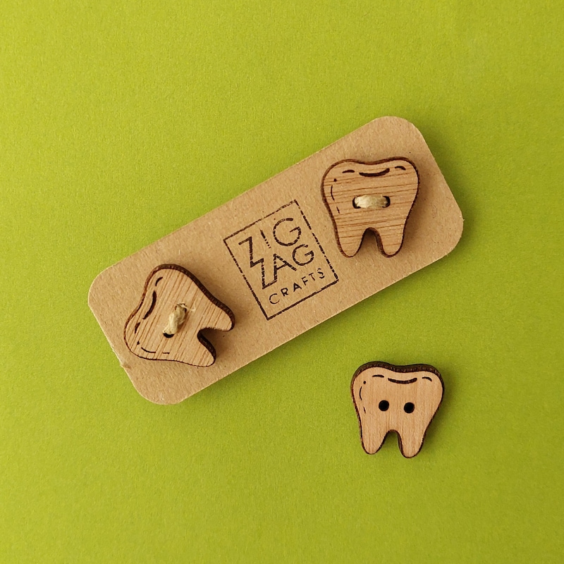 Tooth Button - Etsy