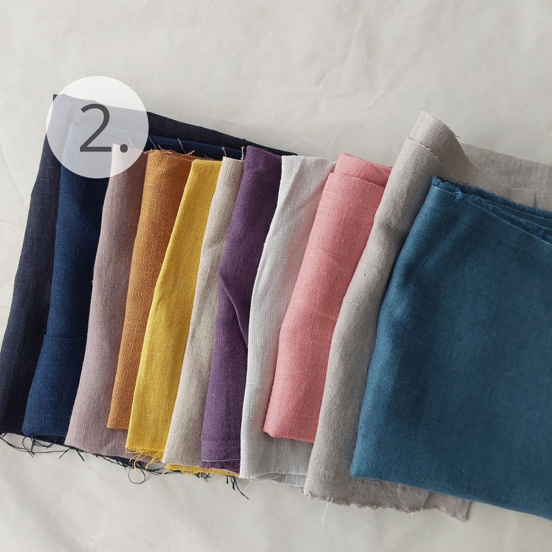 Linen Scraps - Linen Fabric Bundle - 300G Scraps - Etsy