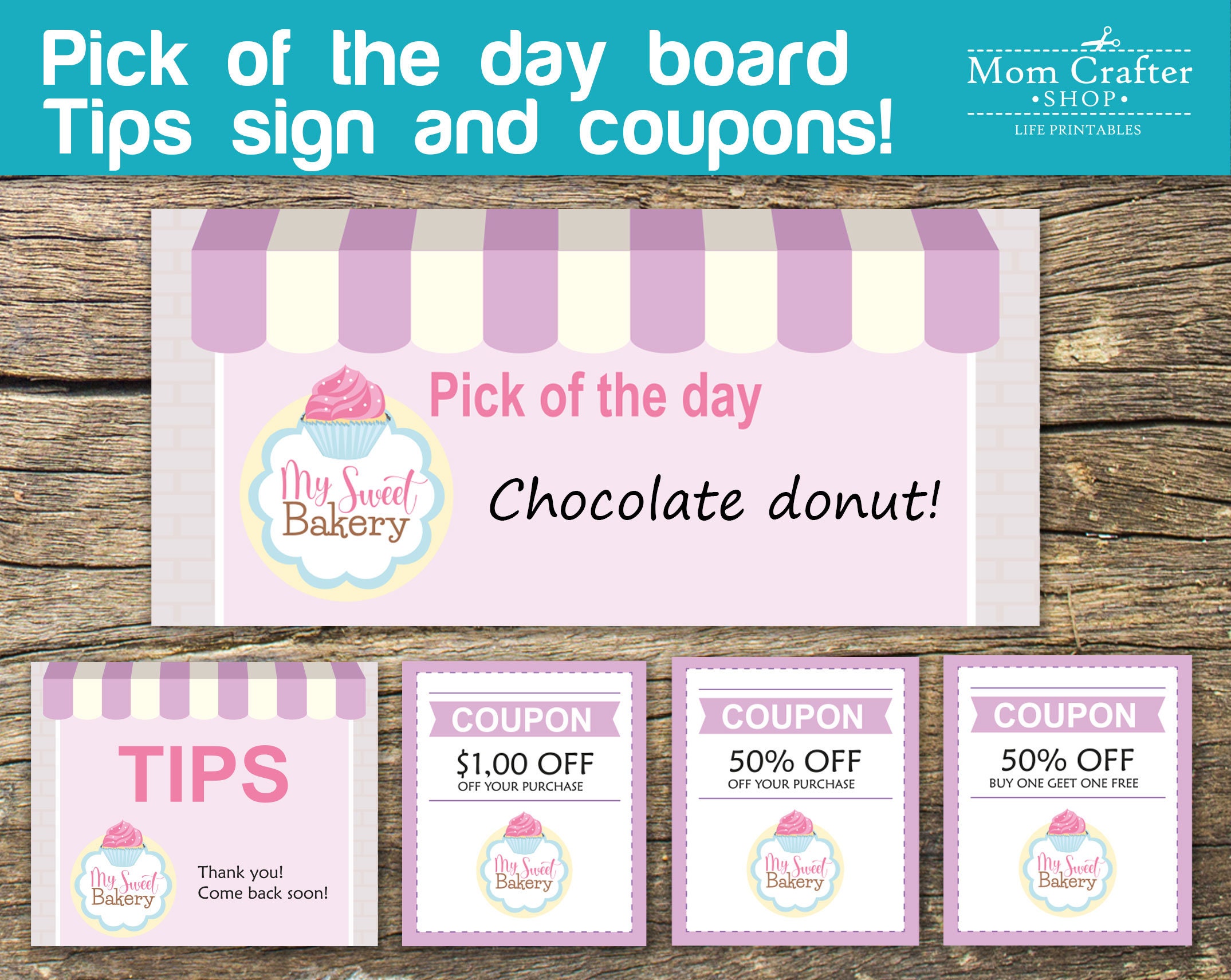 Pretend Play Bakery Set | Printable | Instant Download Play Set ...