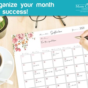 Monthly Planner Printable Letter PDF | Etsy