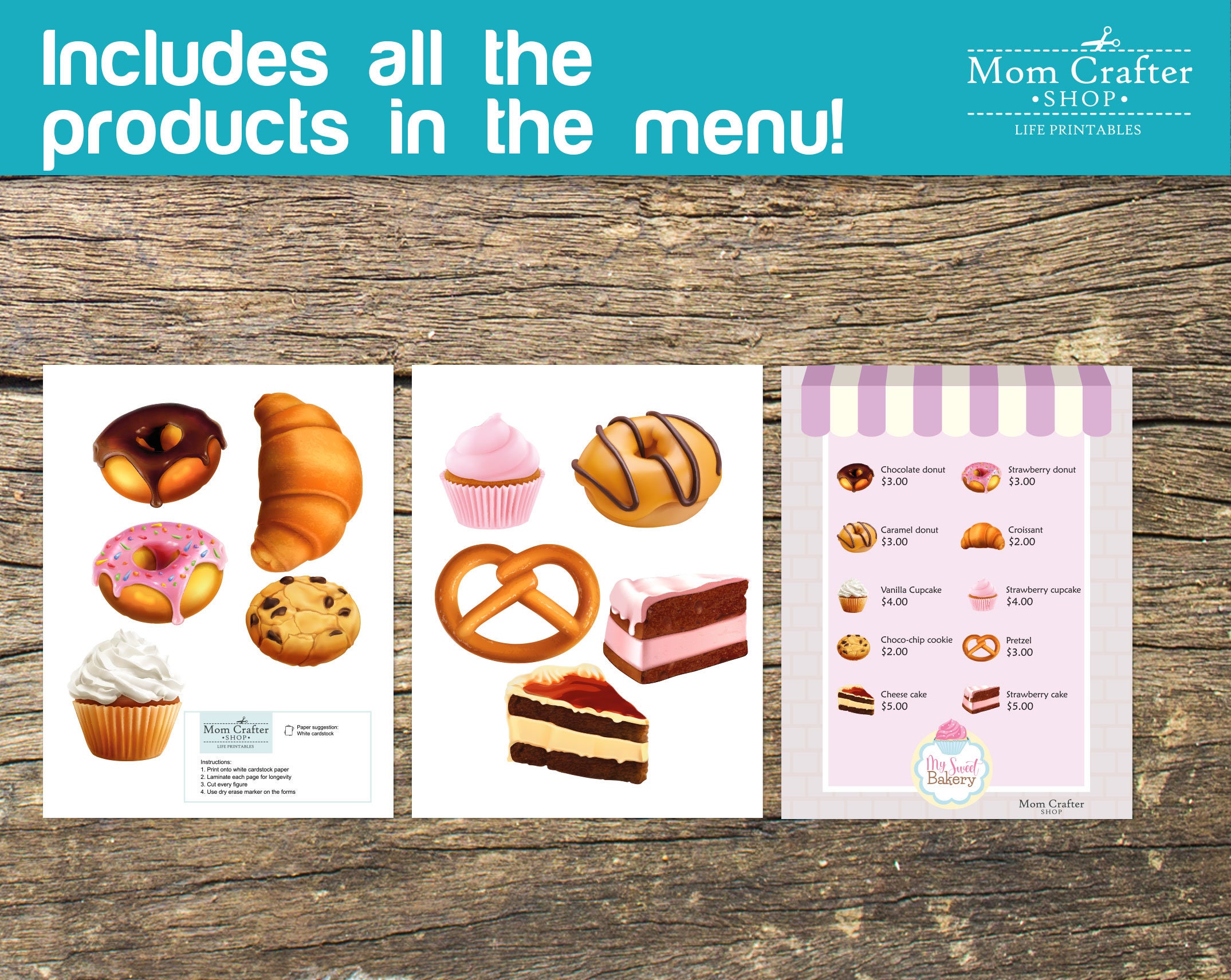 Pretend Play Bakery Set | Printable | Instant Download Play Set ...