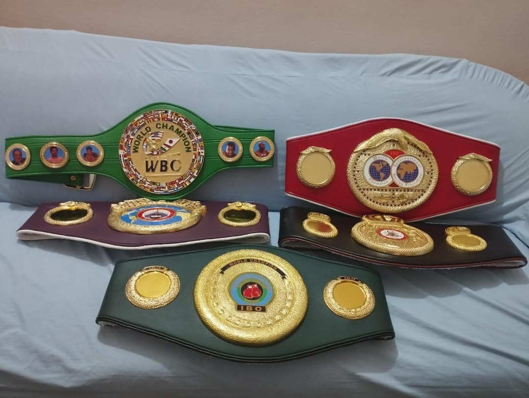 Mini Boxing Set of 5 Wbc, Ibo, Ibf, Wbo, Wba World Championship Title ...