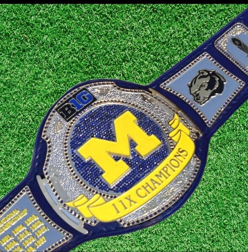 Michigan Championship Custom Design Customized Title Belt - Etsy