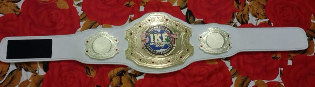 IKF KICK BOXING Federation Championship Title Belt - Etsy