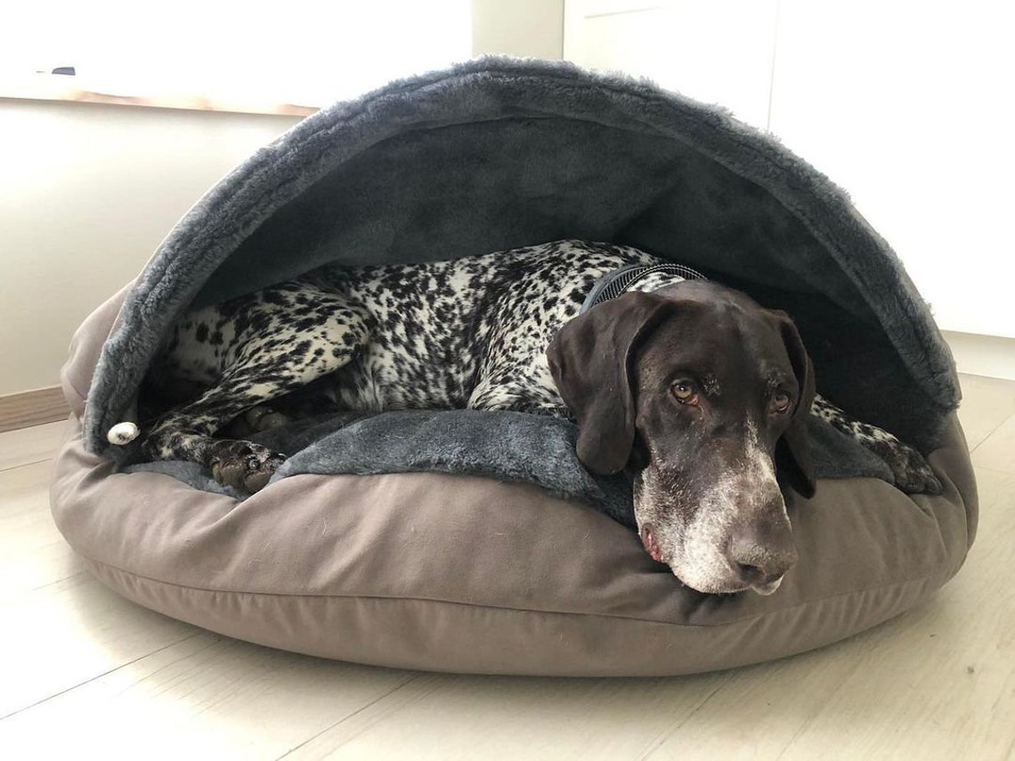 Big Washable Dog Bed Cave Crate Puppy Cave Plush Bed for Large - Etsy