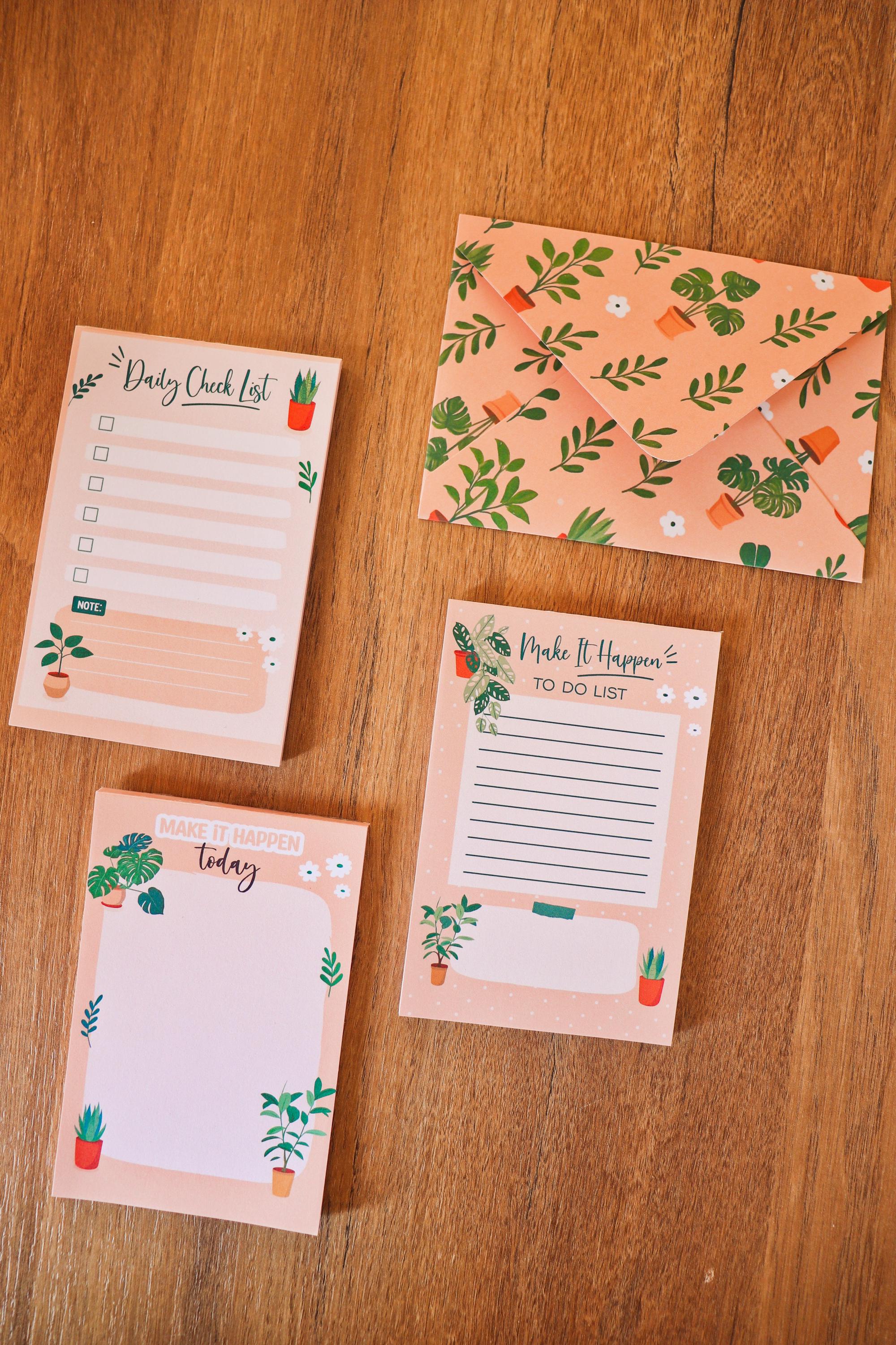 Plant Theme Notepad Set: Daily Checklist & To-do Lists - Etsy