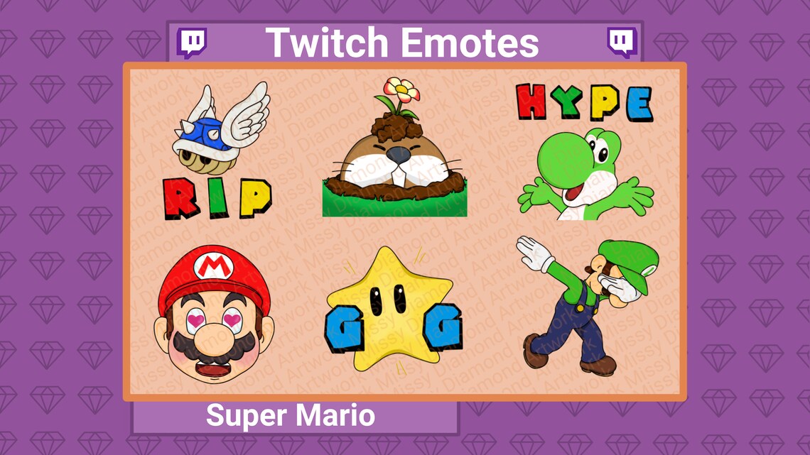 Super Mario Emote Pack | Etsy