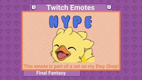 Chocobo Hype Emote | Etsy