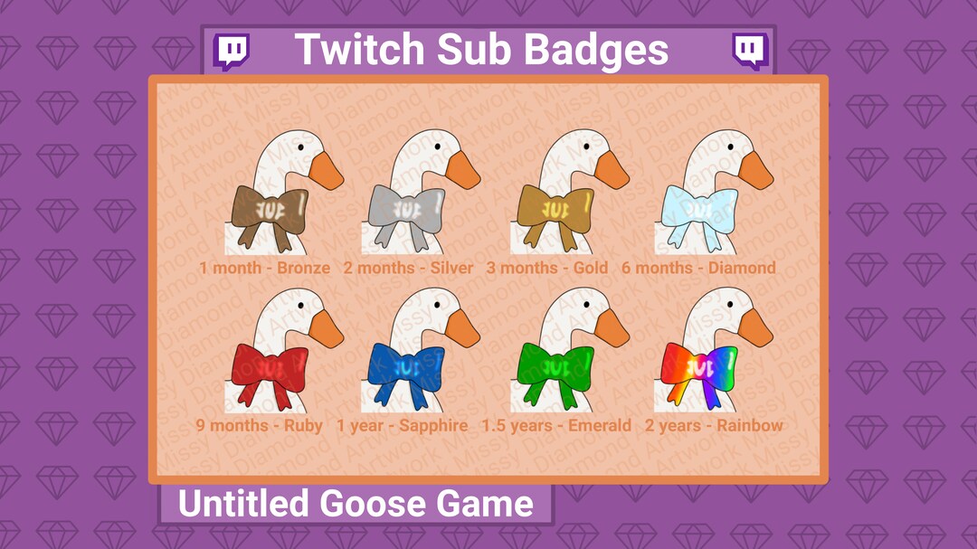 Goose Bowtie Sub Badges - Etsy