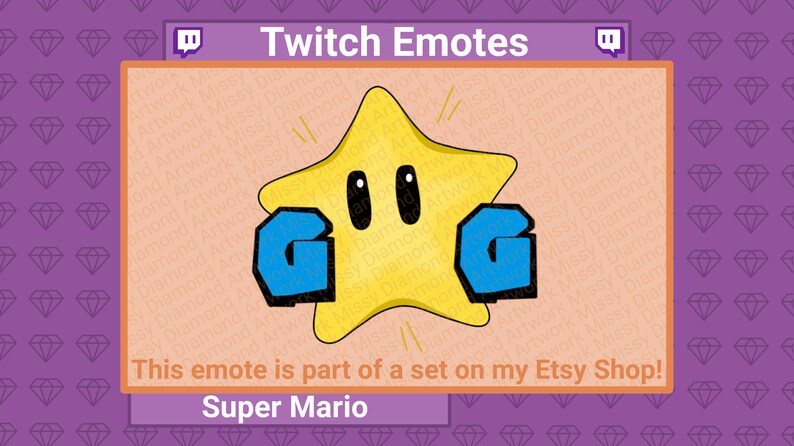 Mario Star GG Emote - Etsy