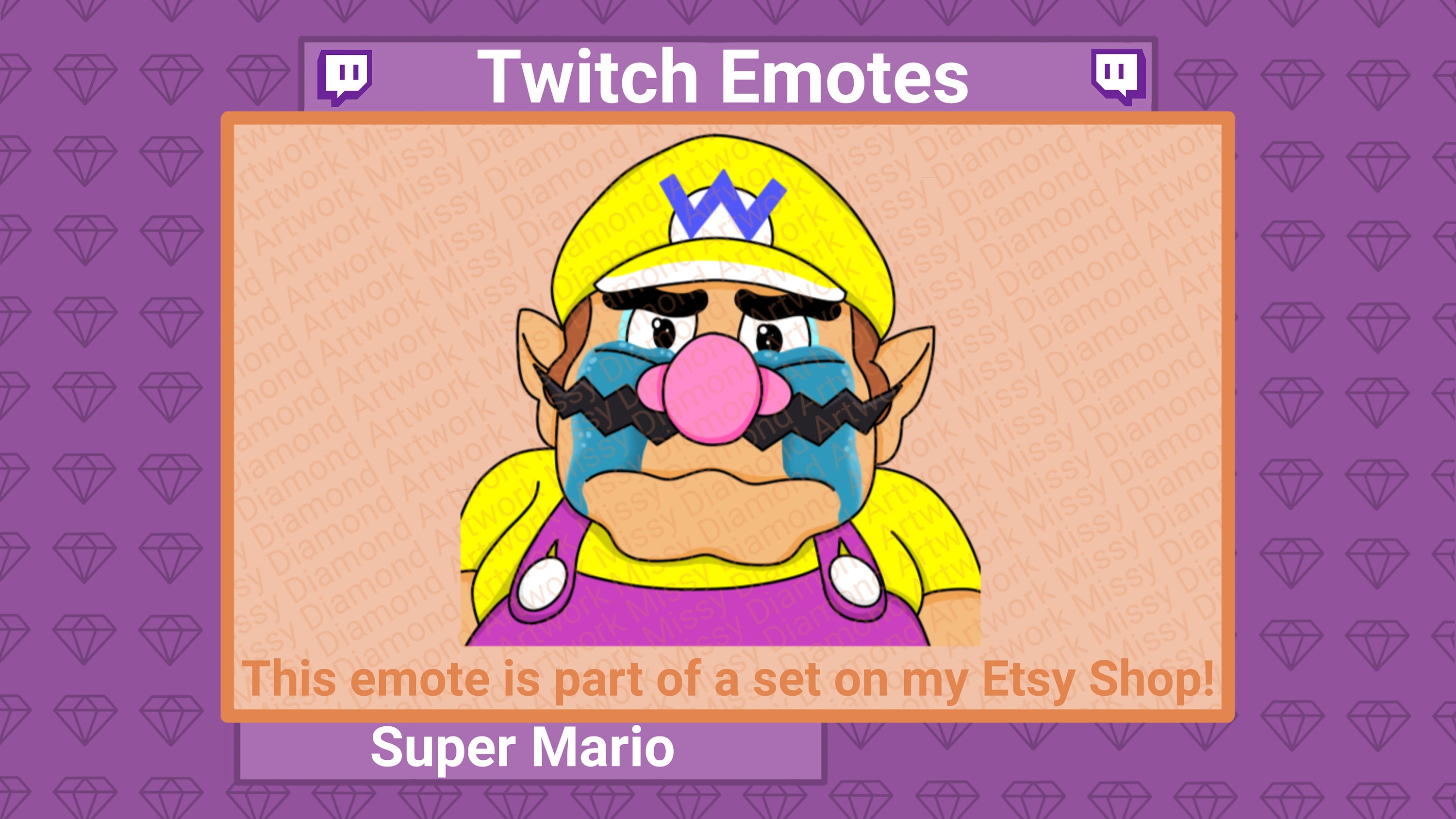 Wario Sad Emote - Etsy Singapore