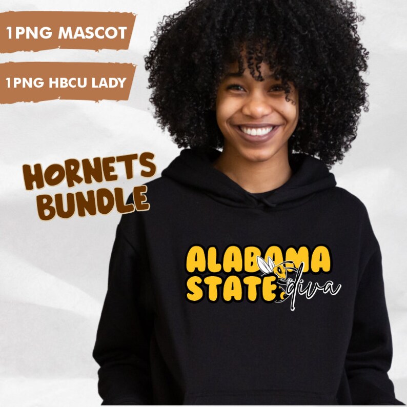 HBCU Alabama State University Hornets Mascot, Lady | Commercial Use ...