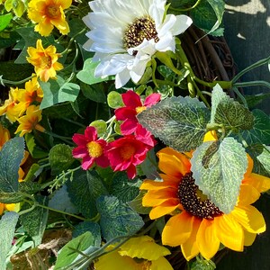 Sunflower Wreath for Front Door, Sunflower and Daisy Wreath, Front Door ...