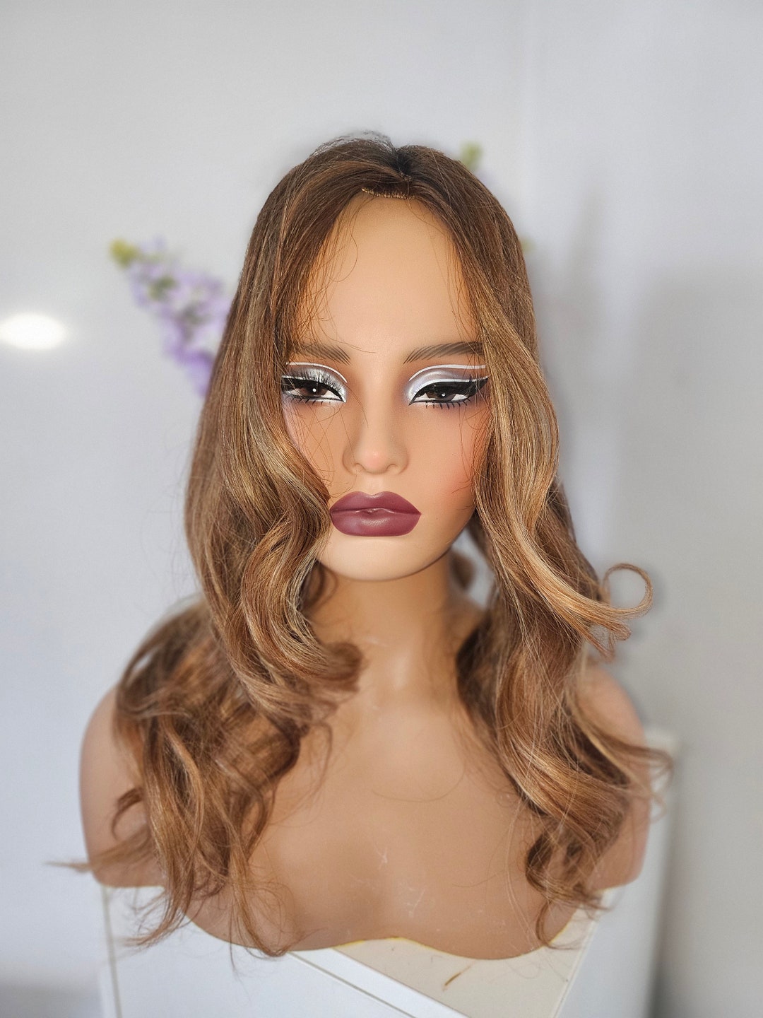 Human Hair Topper Caramel Balayage - Etsy