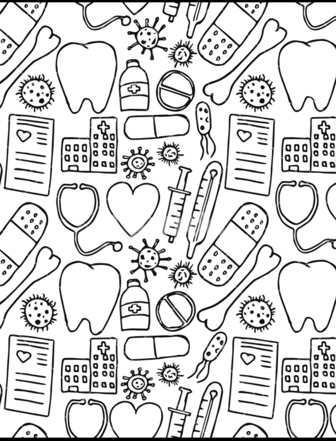 Nurse Coloring Sheet Download - Etsy