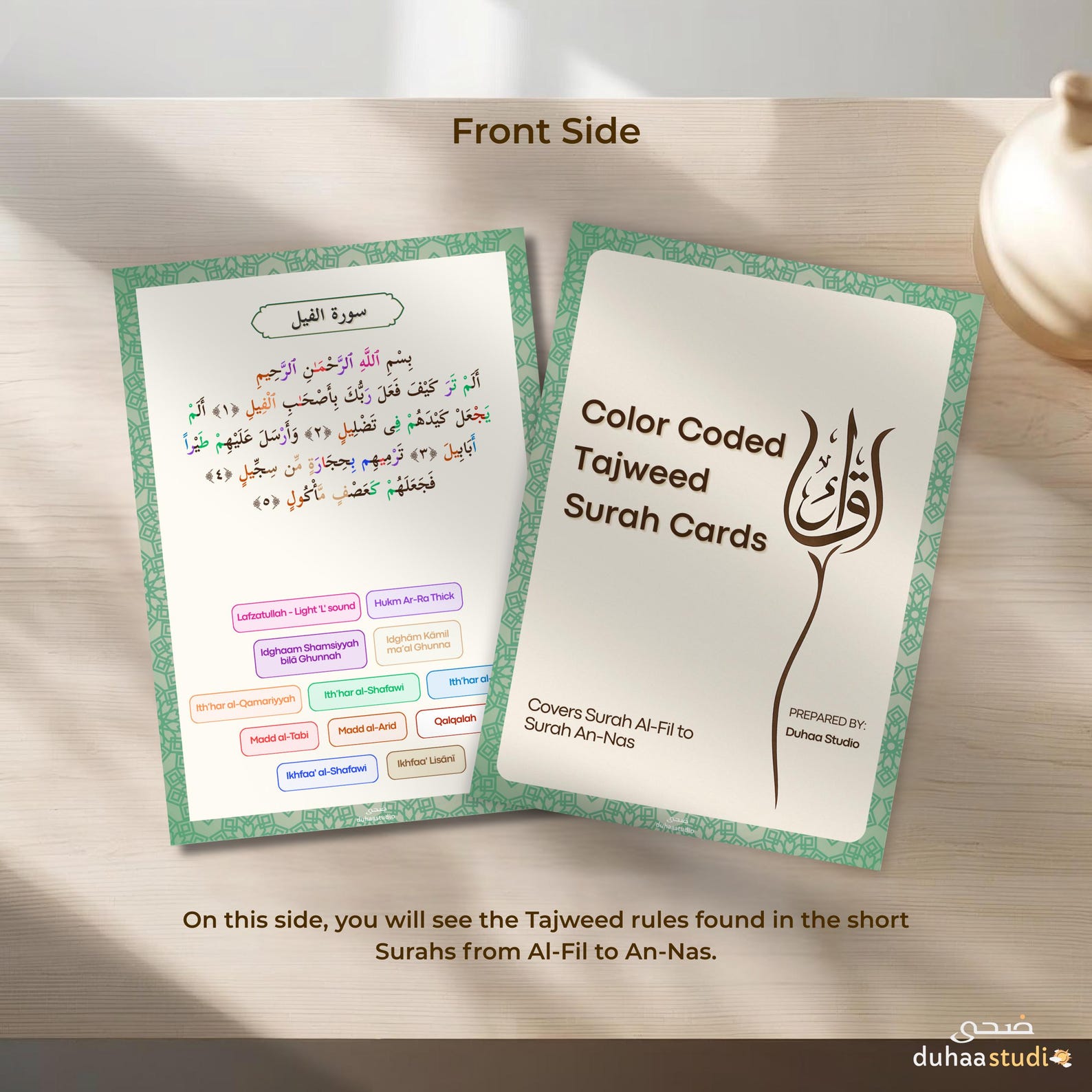 Color Coded Tajweed Surah Cards: Quran Learning Flashcards (digital ...