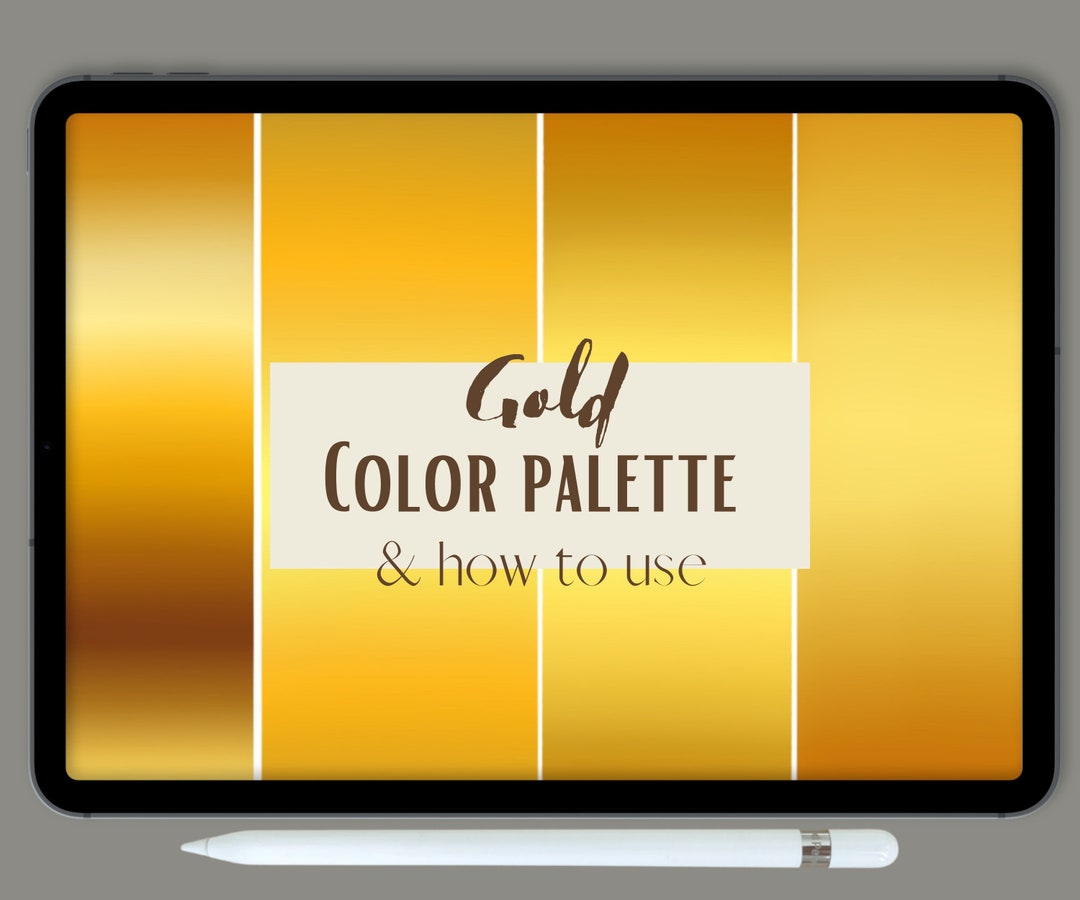 Procreate Gold Color Palette Gold Swatches Gold Farbe Digital iPad Tool ...