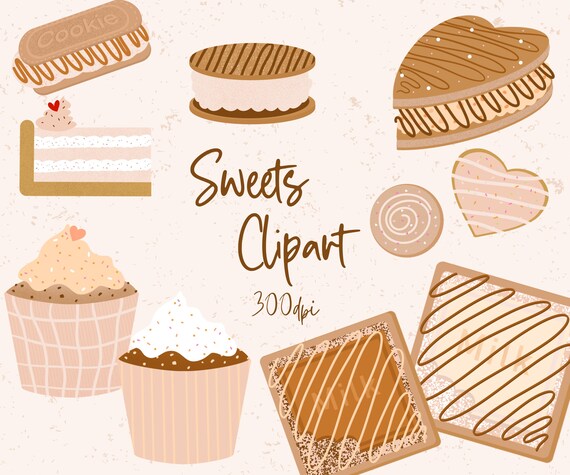 Bakery Cookie and Cupcake Clipart Set 300dpi 11 Png Elements - Etsy