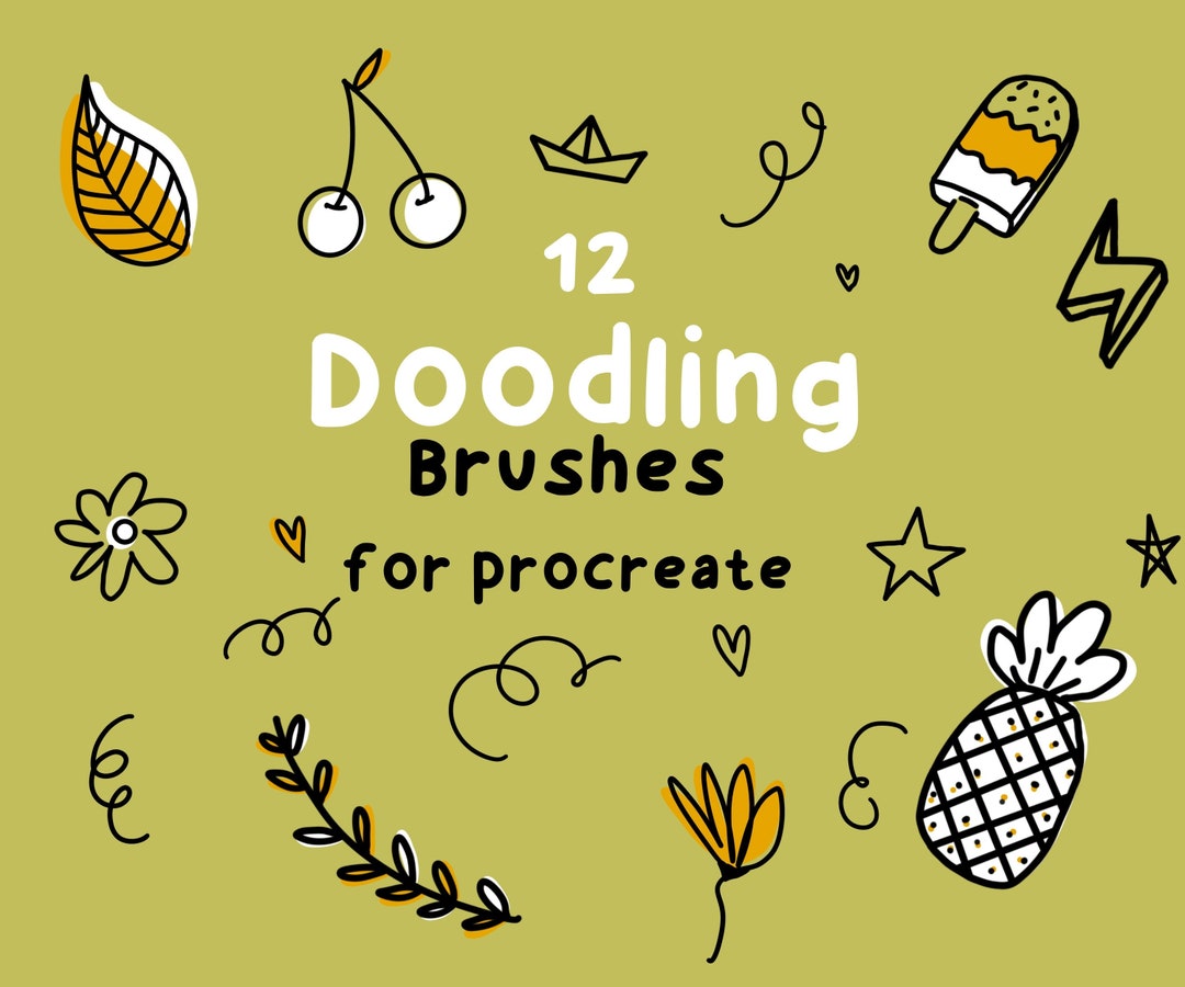 Procreate Doodle Brushes 12 Different Doodling Brushes Fine Liner ...
