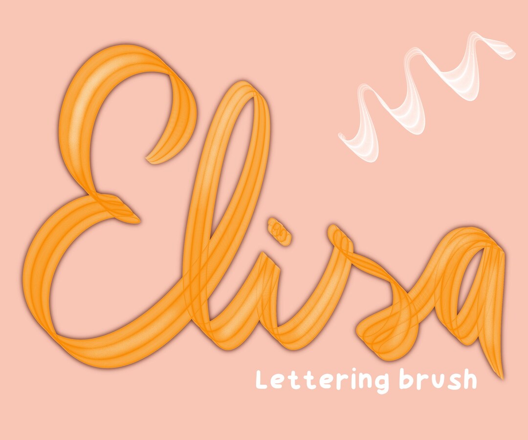 Elisa Amazing Lettering Procreate Brush Lettering Essential Brush - Etsy