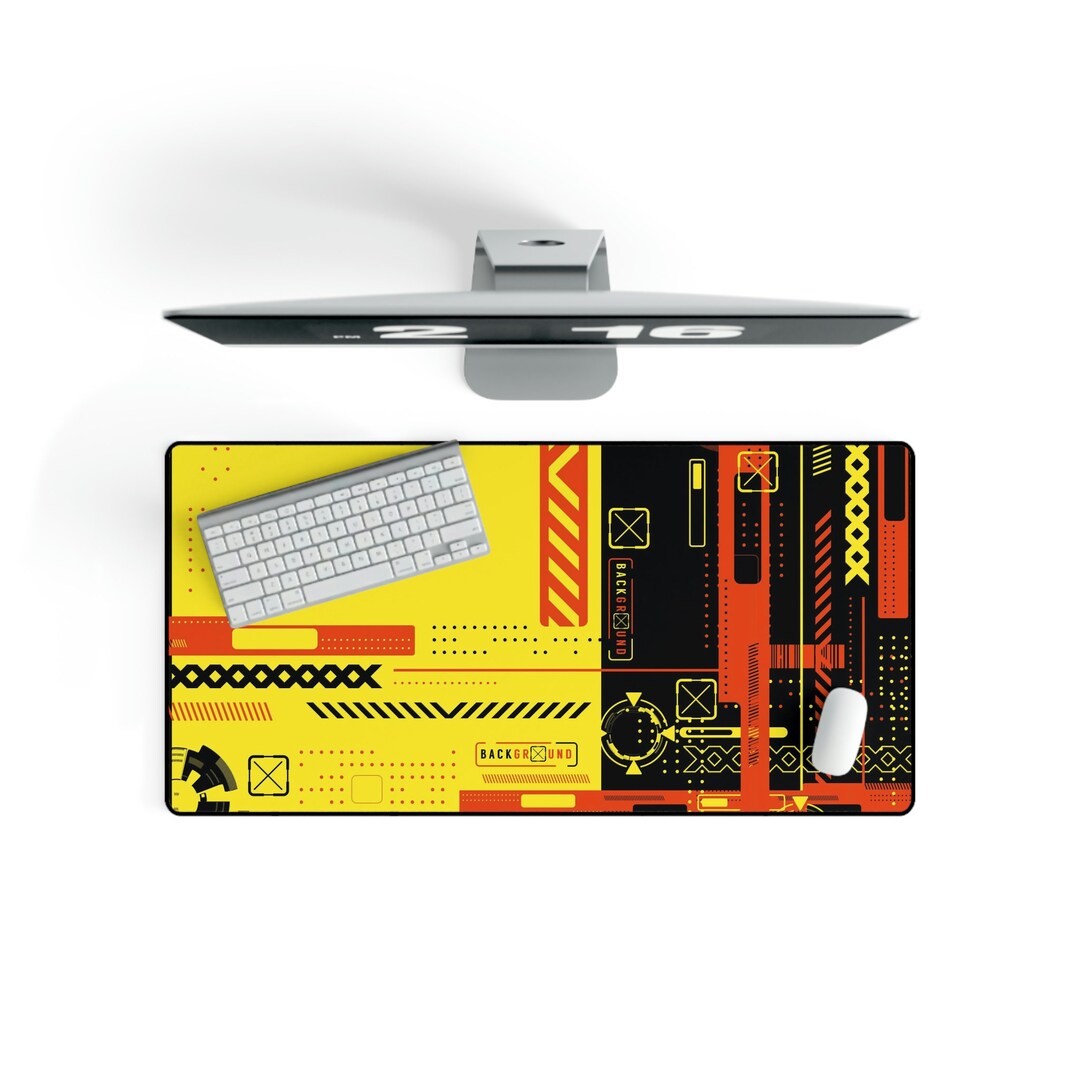 Abstract Cyberpunk Large Desk Mat / XXL Gaming Desk Mat / Large ...
