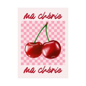 Matte Vertical Poster Charming Cherry, Cute Vintage Wall Art, French ...