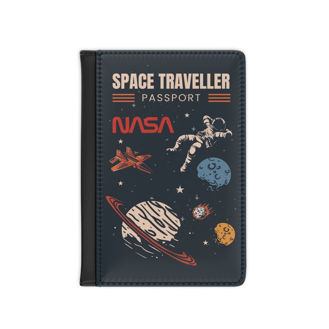 Space Traveler Passport Cover: NASA Print, RFID Blocking Faux Leather ...