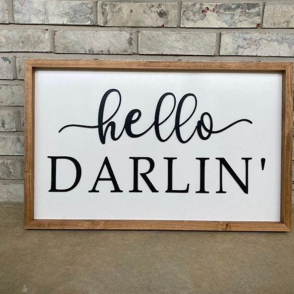 Hello Darlin' Signs - Etsy