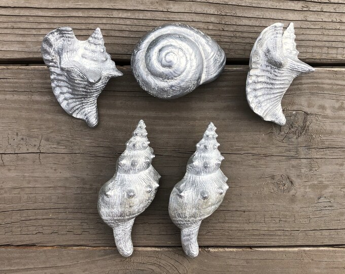 Vintage Seashell Drawer Knobs 1 Available, Seashell Drawer Pulls, Shell Dresser Knobs, Queen ...