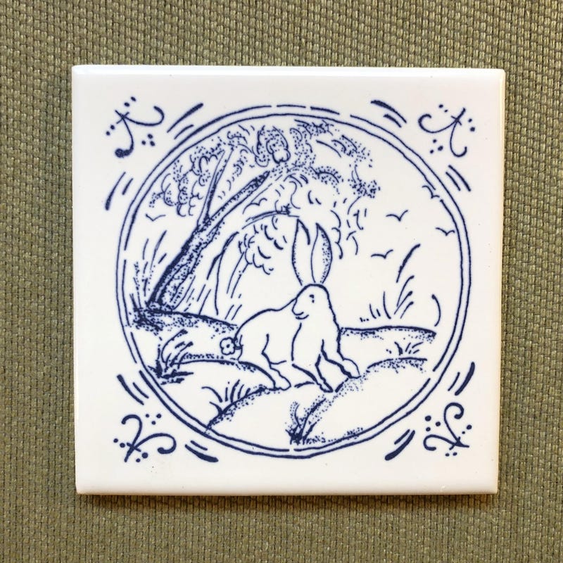 Delft Rabbit Tiles - Etsy