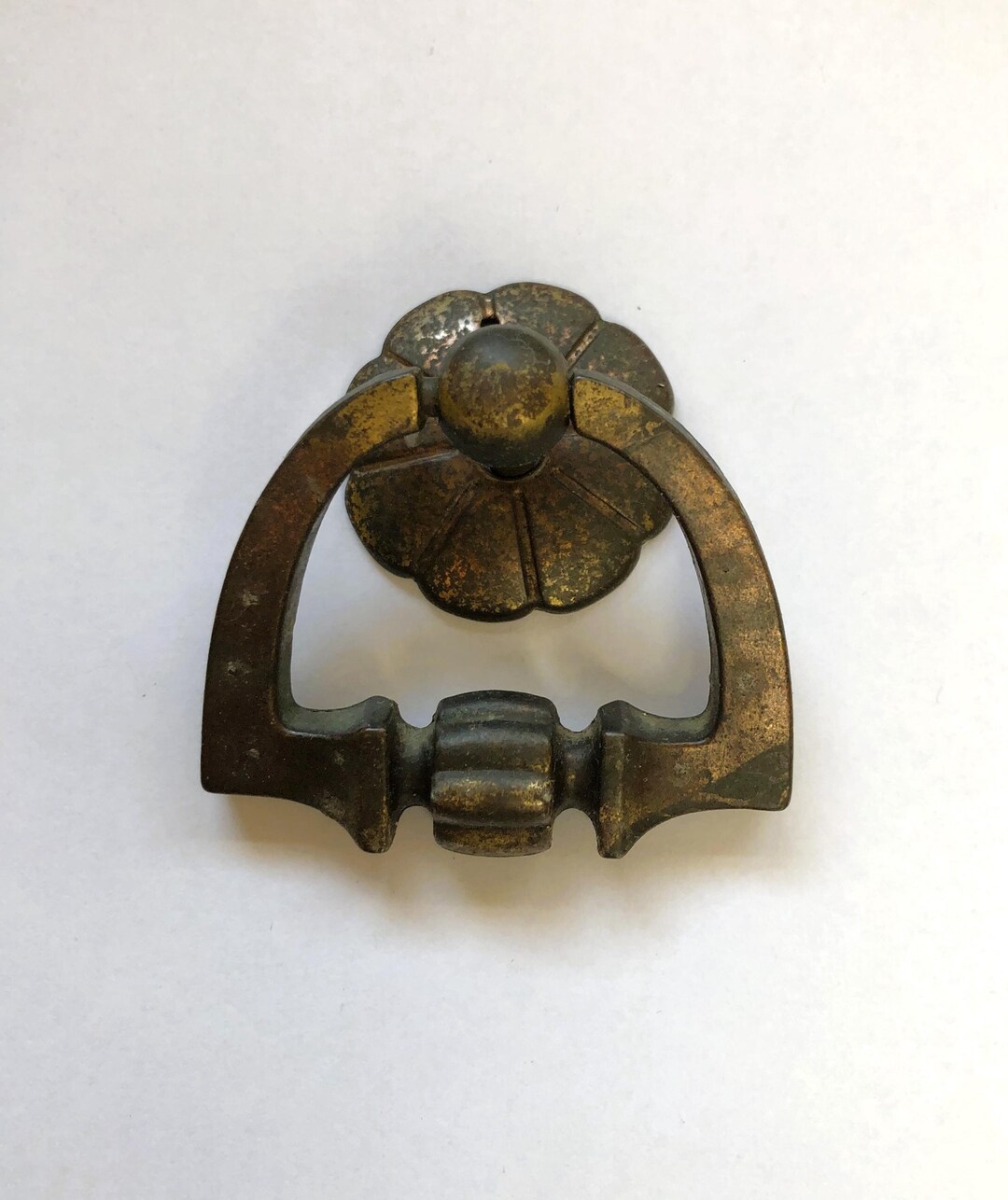 Brass Ring Pulls With Backplates, KBC Drawer Pulls, Dresser Pulls ...