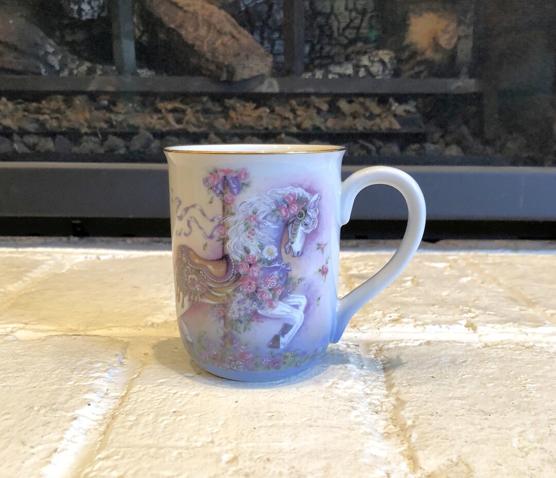 Otagiri Carousel Horse Coffee Mugs 4 AVAILABLE, Merry Go Round, Japan ...