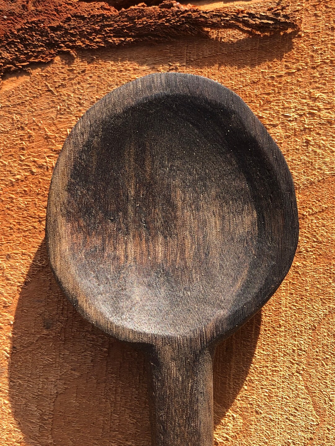 Handmade Wooden Spoon, Walnut Wood Chef's Cooking and Serving Spoon ...