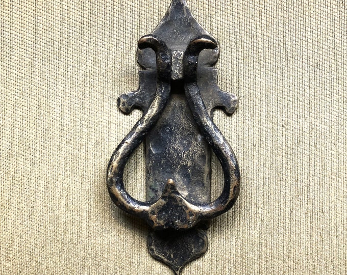 Vintage Brass Door Knocker, Rustic Door Knocker, Antique Brass Metal ...