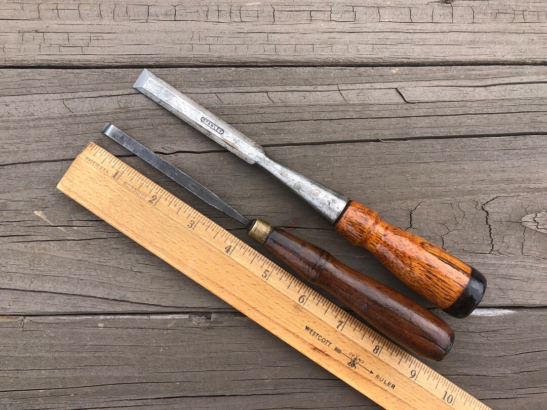 Vintage Buck Bros 1/4 Firmer Socket Chisel and Stanley 1/2 Bevel Edge ...