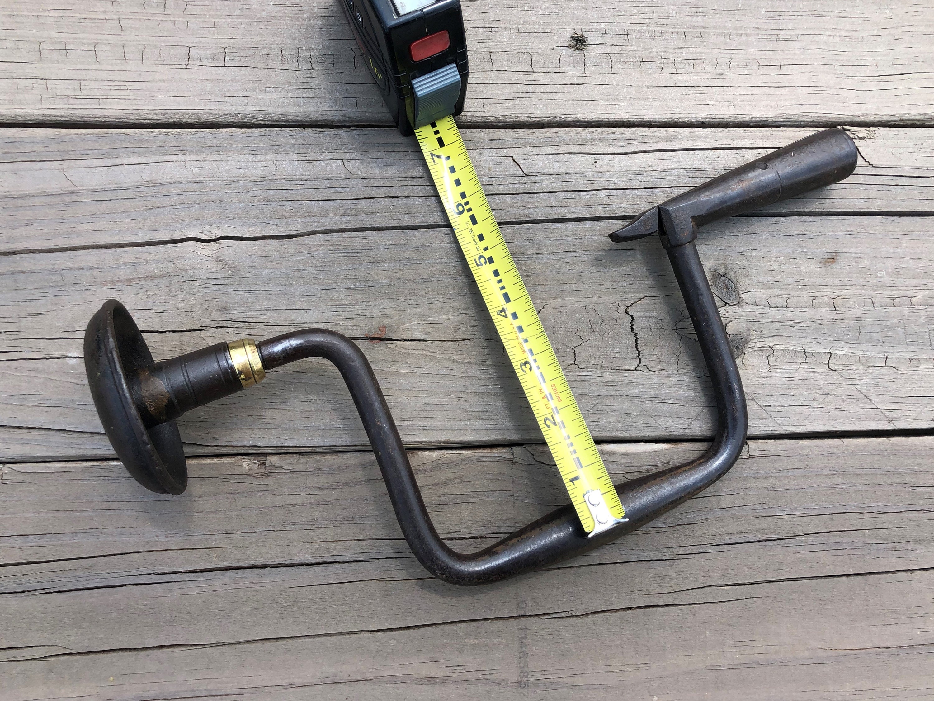Antique Vintage J. Taylor Metal Auger Brace With Auger Bit - Etsy