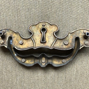 Vintage Brass Finish Chippendale Drawer Pulls 1 AVAILABLE, Keyhole ...