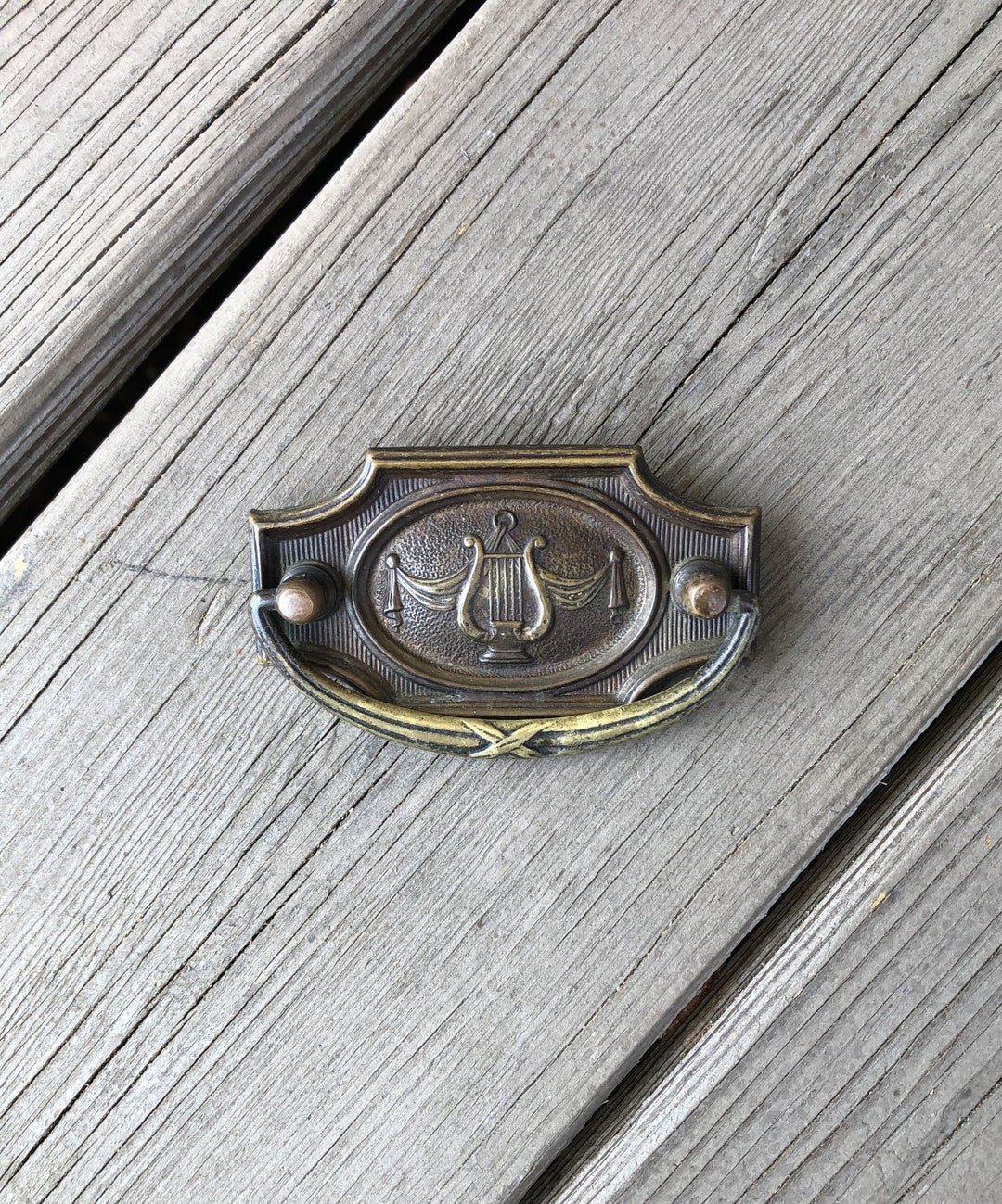 Vintage Hepplewhite Drawer Pulls Harp Lyre 2 SIZES AVAILABLE, Antique ...