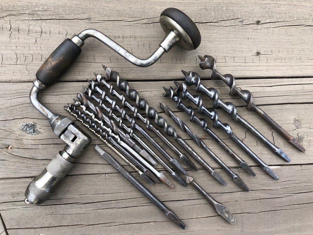 Antique Goodall-pratt 8 Inch - Auger Bit Brace Vintage Wood Drill ...