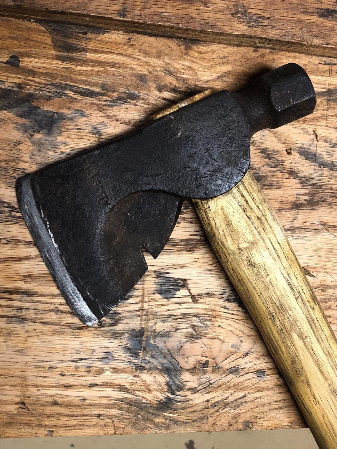 Vintage Falls City Axe, Hatchet, Carpenter, Spoon Carver Green ...