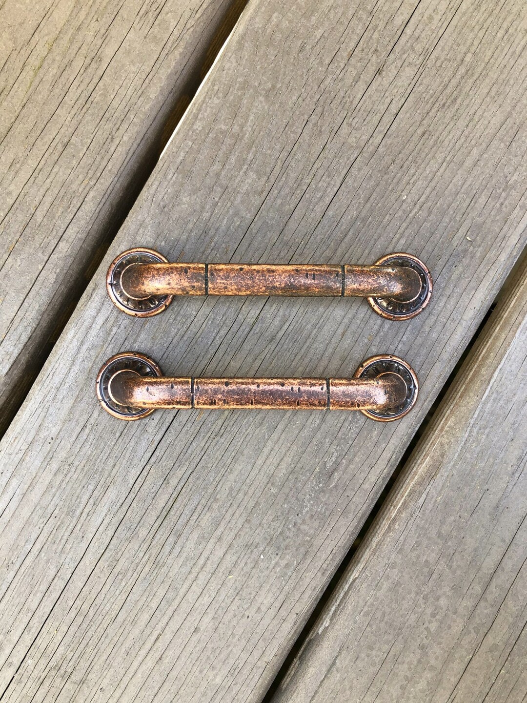 Vintage Rustic Bronze Finish Drawer Pulls With Rosettes 1 PULL ...